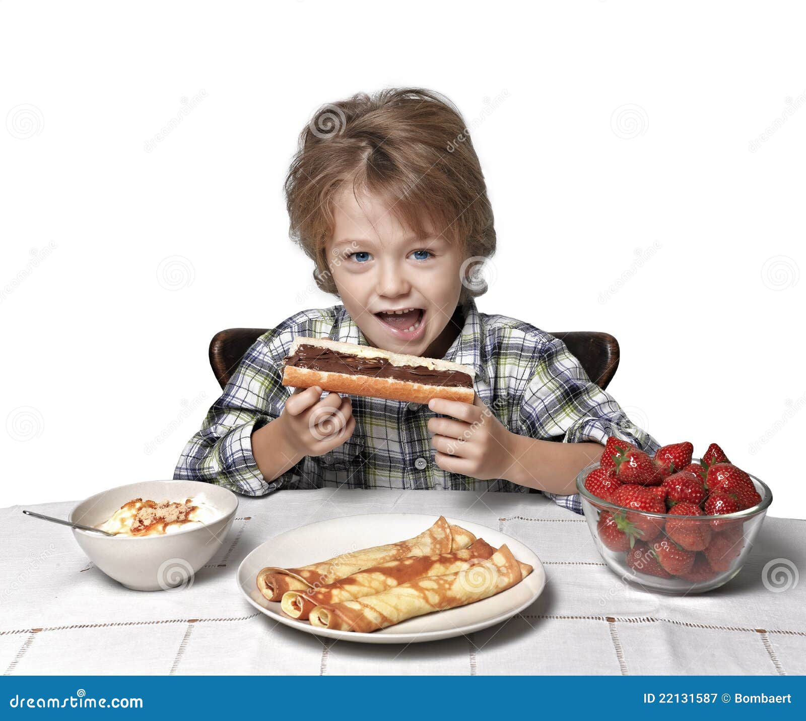 Boy at breakfast stock image. Image of healthy, milk - 22131587