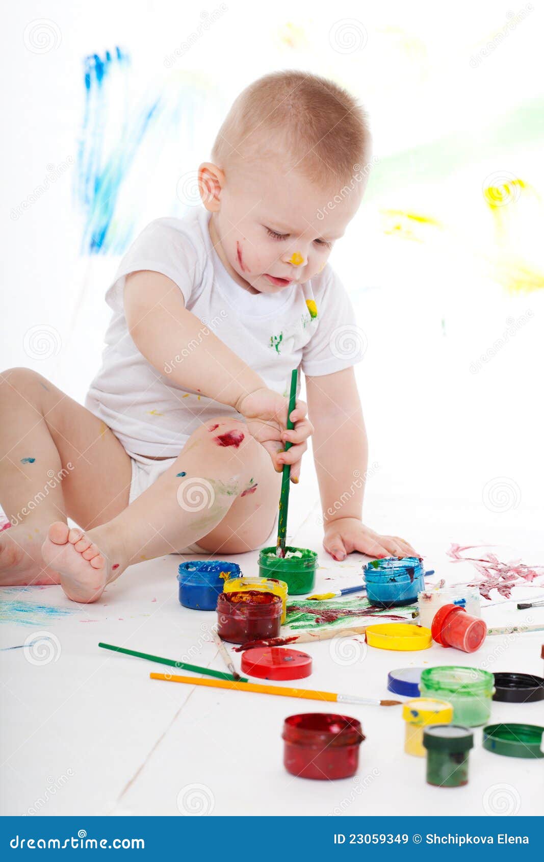 Boy with bright colors stock image. Image of activity - 23059349