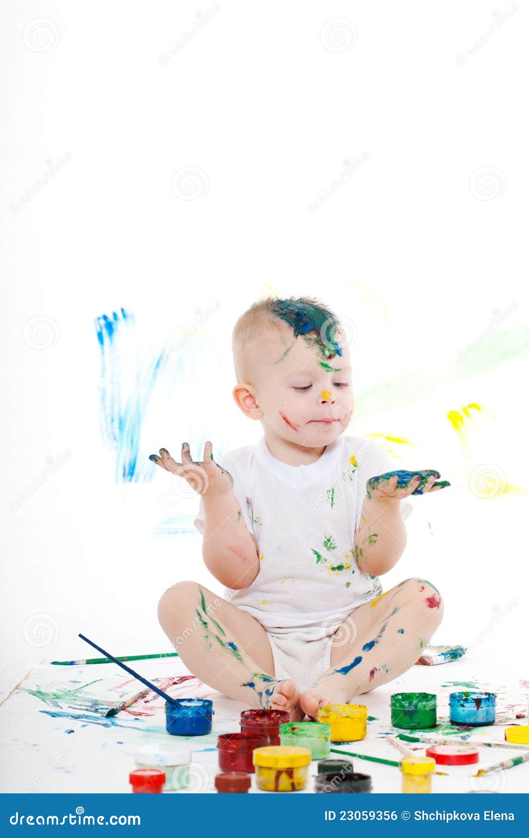 Boy with bright colors stock photo. Image of play, child - 23059356