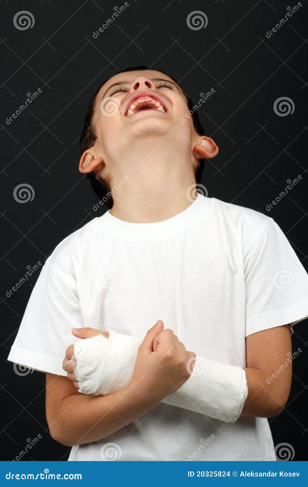Boy with broken hand stock photo. Image of caucasian - 20325824