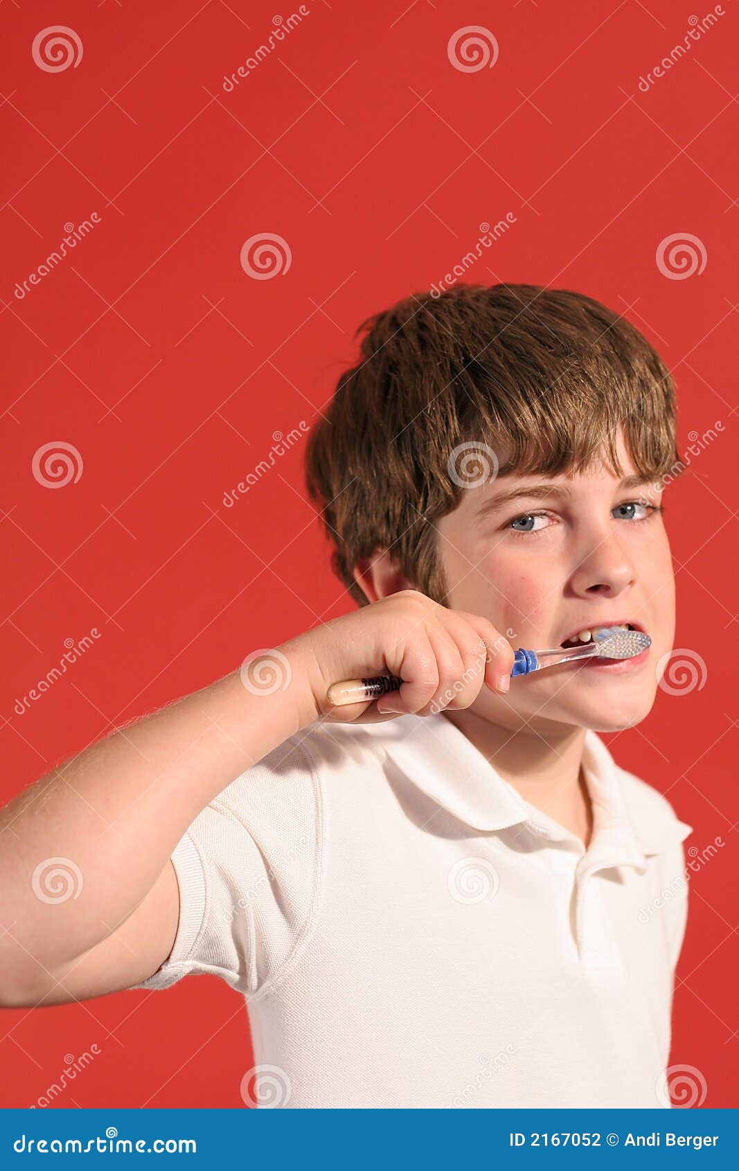 Boy brushing teeth stock photo. Image of face, blue, kids - 2167052