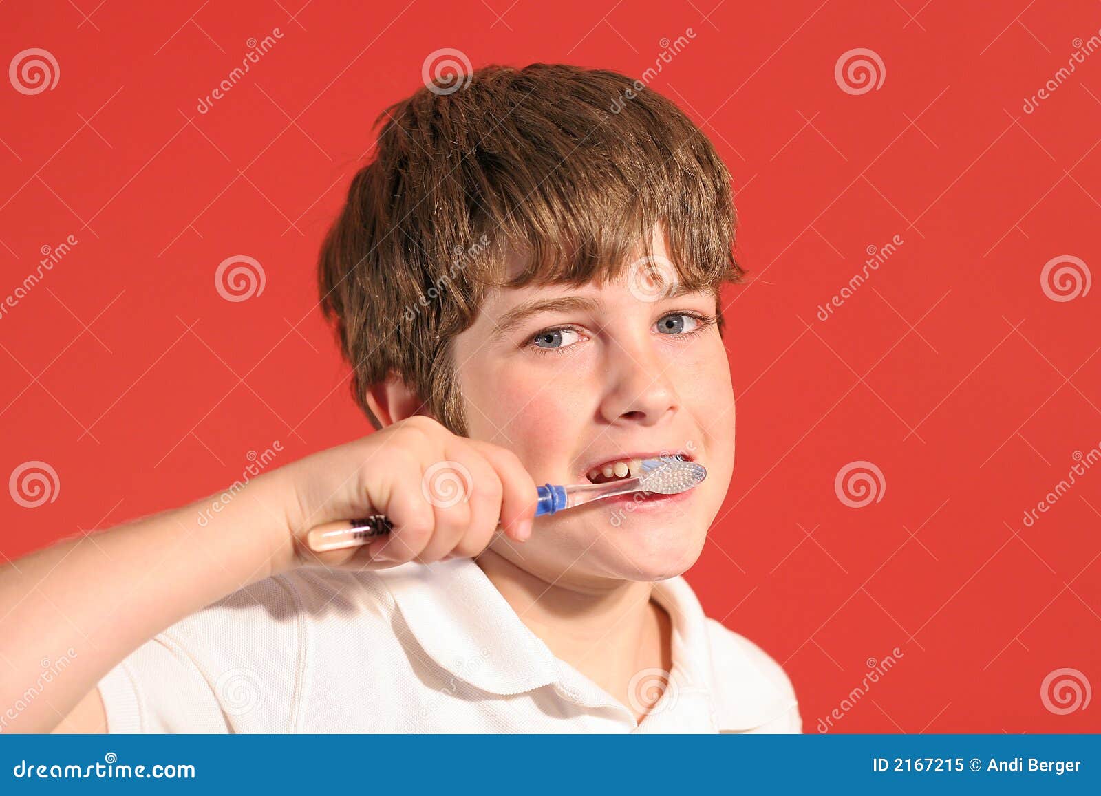 Boy brushing teeth stock image. Image of dental, childhood - 2167215