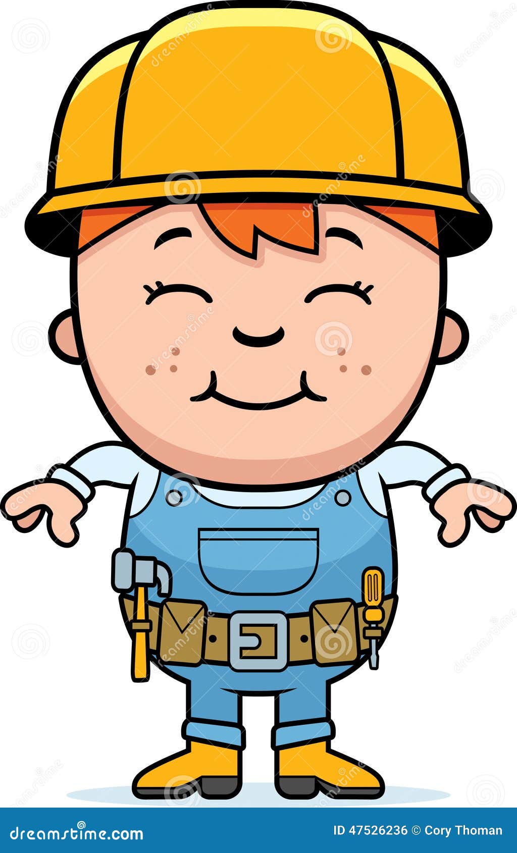 Boy Builder stock vector. Illustration of helmet, tools - 47526236
