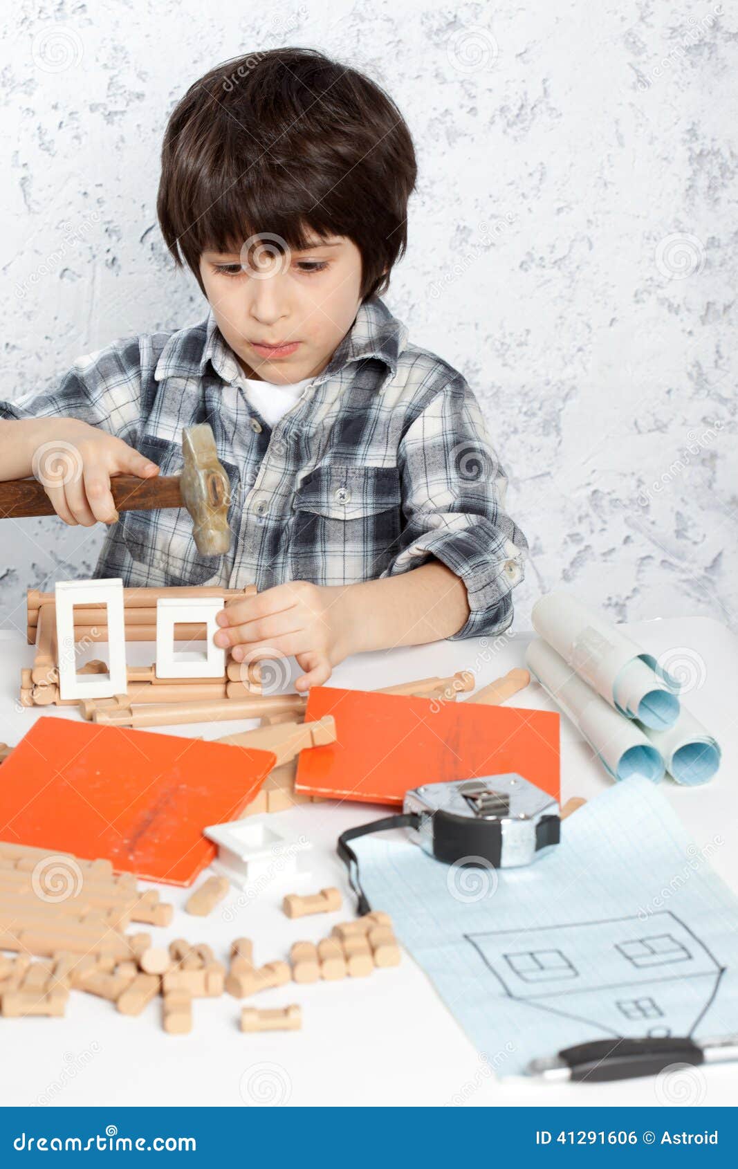 Boy builder stock photo. Image of caucasian, estate, person - 41291606