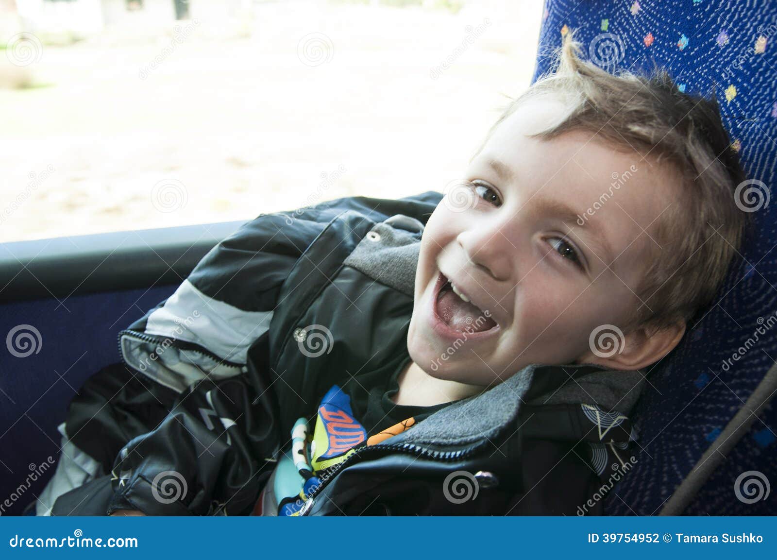 Boy in bus stock photo. Image of fear, copy, caucasian - 39754952