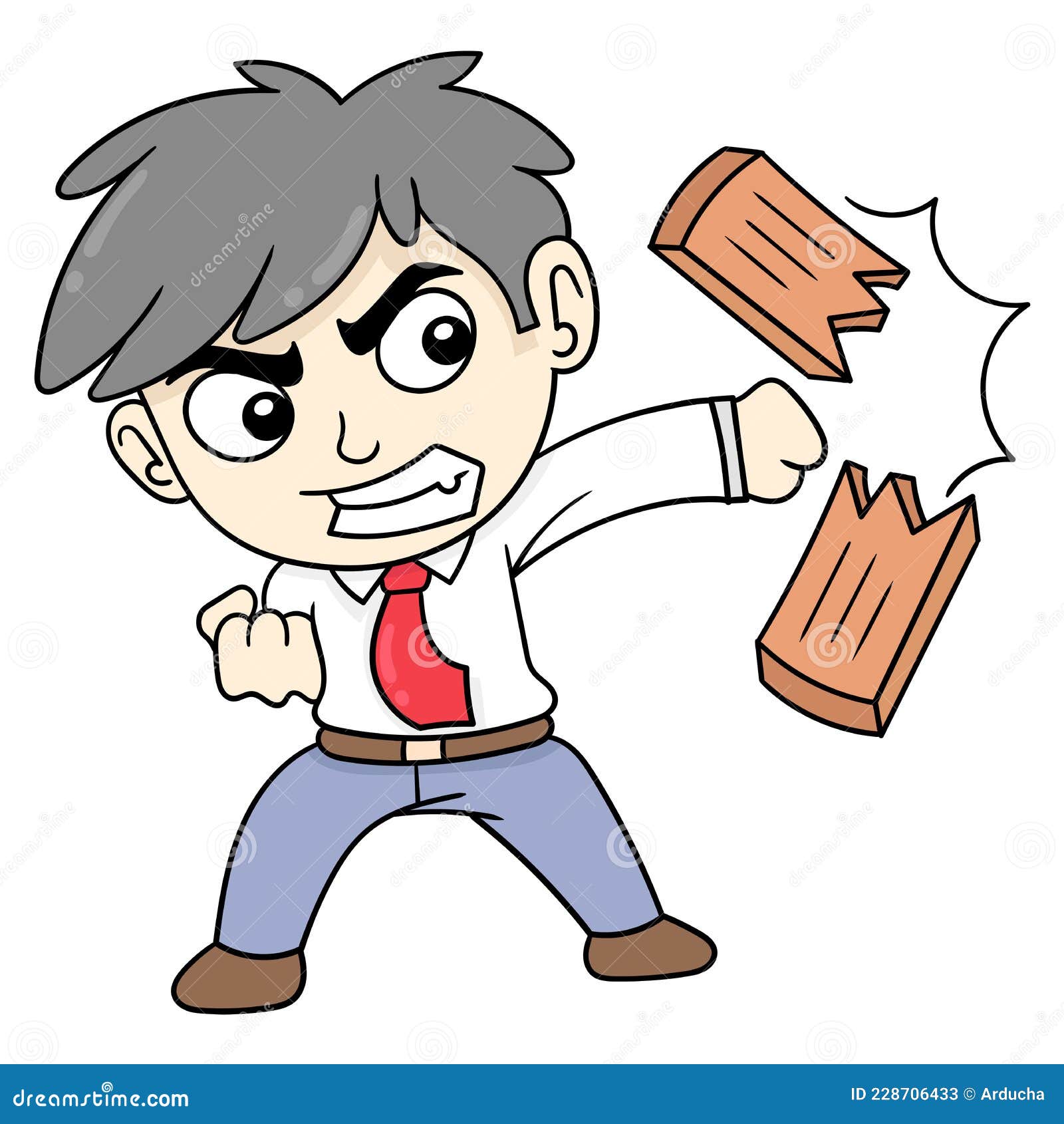 Work Problems Vector Illustration, Cartoon Flat Angry Boss Character ...
