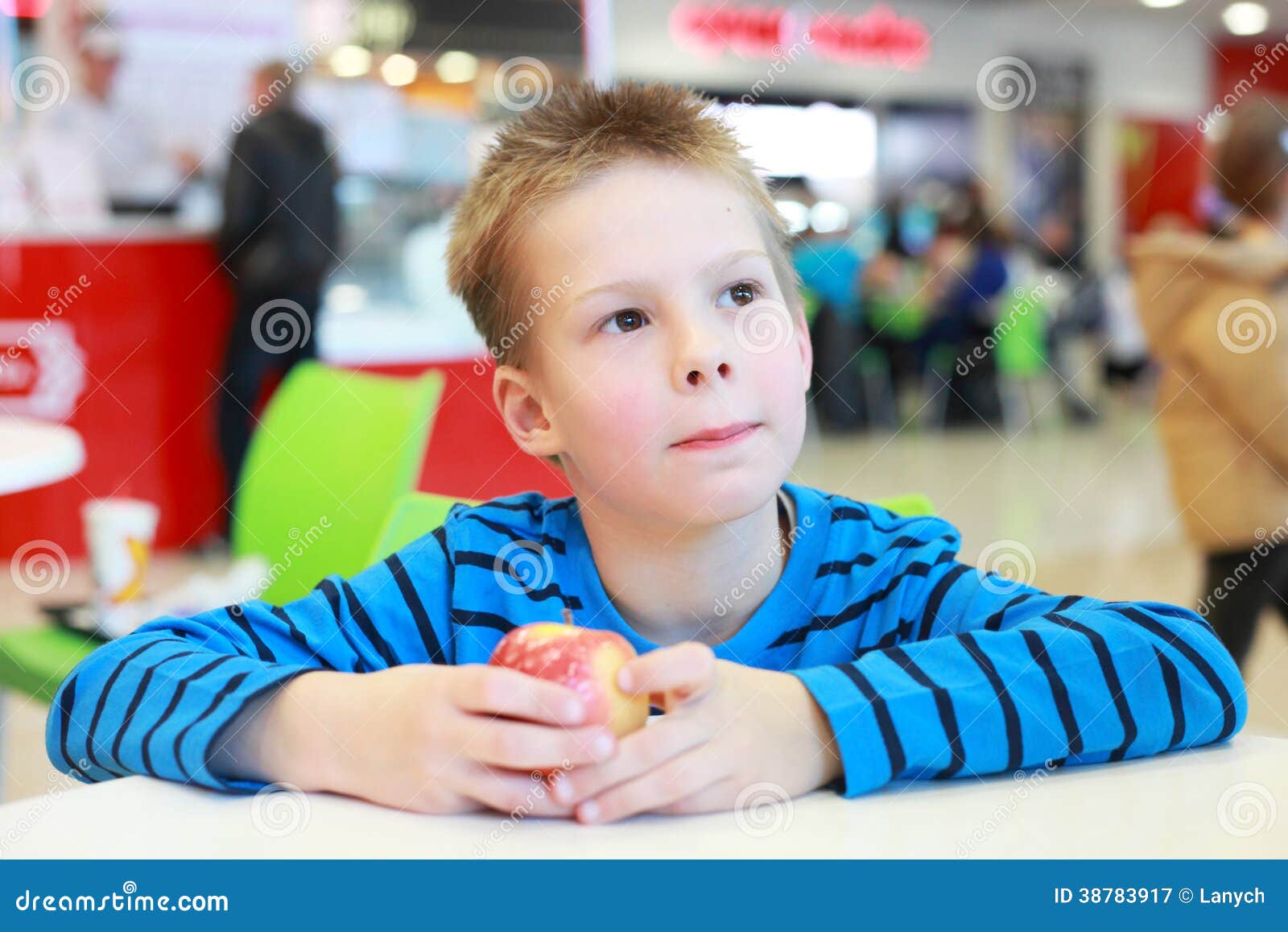Boy in the cafe stock image. Image of morning, cheerful - 38783917