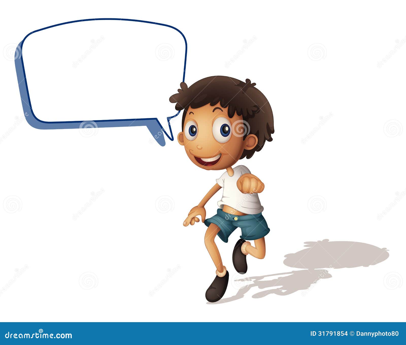 A boy and call out stock vector. Illustration of conversation - 31791854