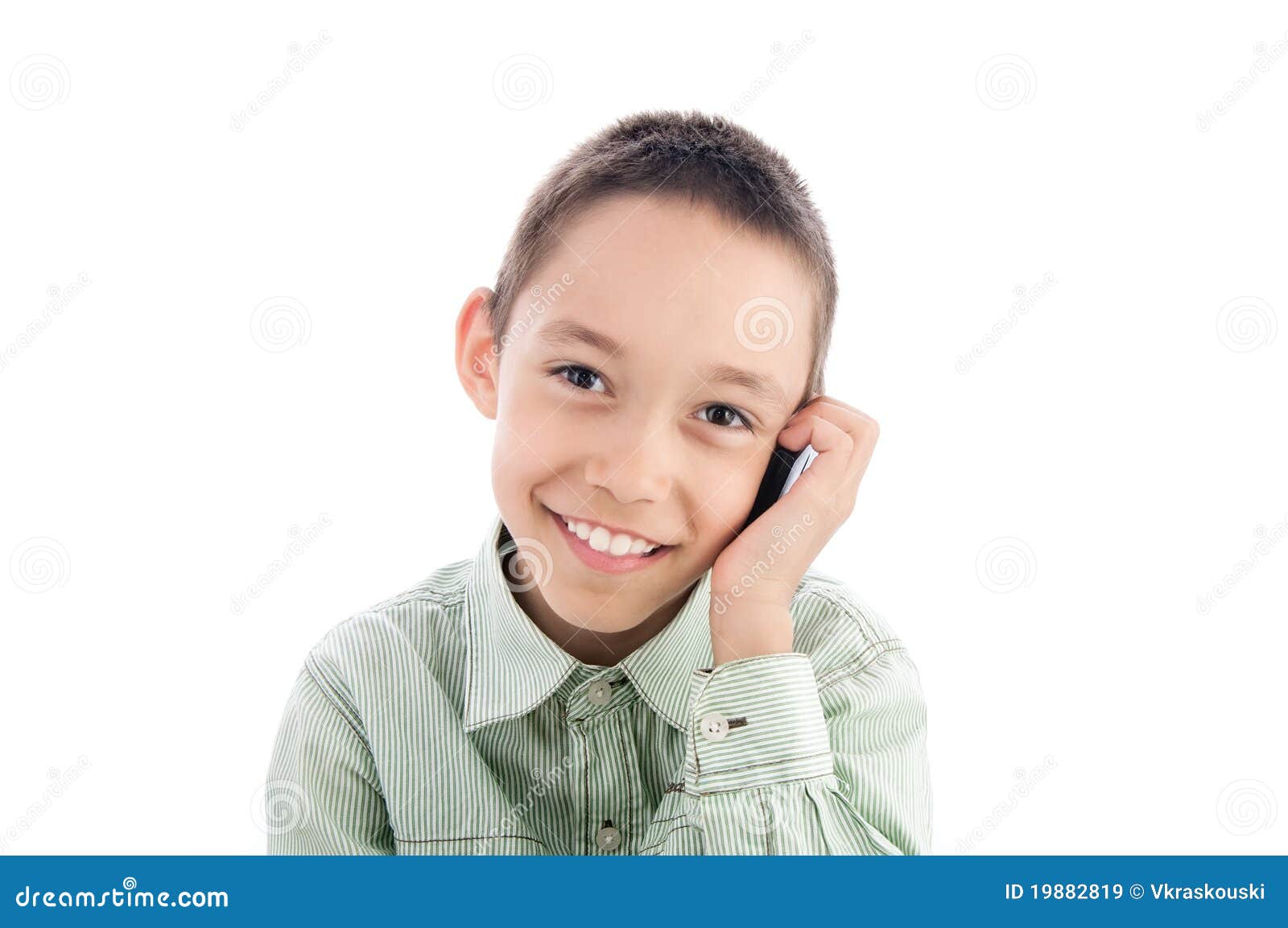 Boy Calling on the Cellphone Stock Image - Image of mouth, connect ...