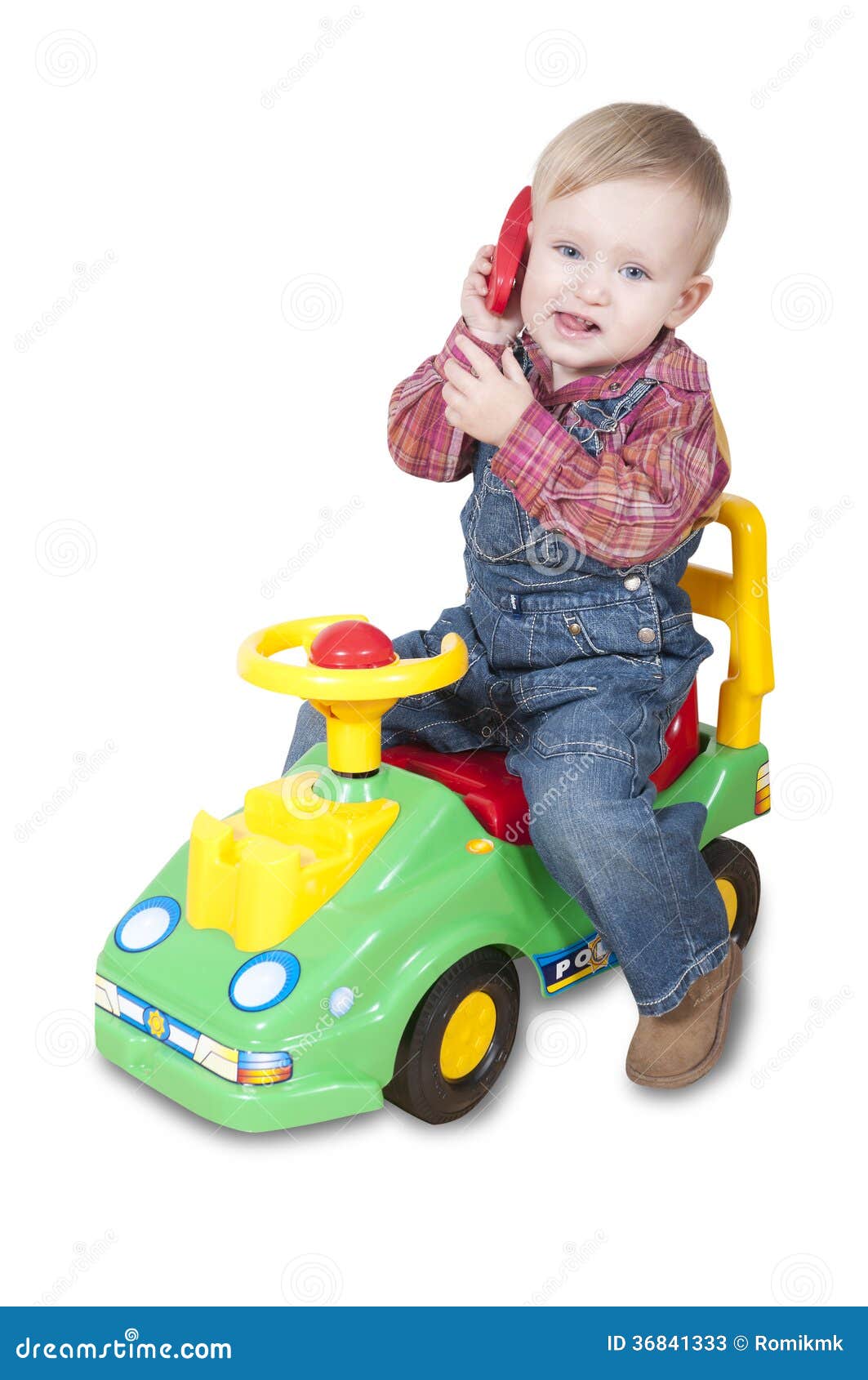 Boy Calling on the Toy Phone Stock Image - Image of happy, funny: 36841333