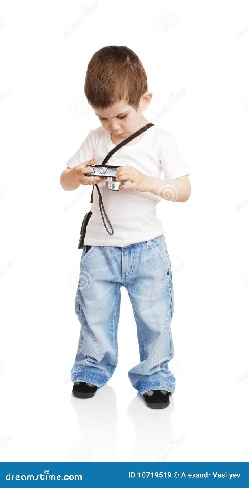 Boy with the camera stock image. Image of little, camera - 10719519