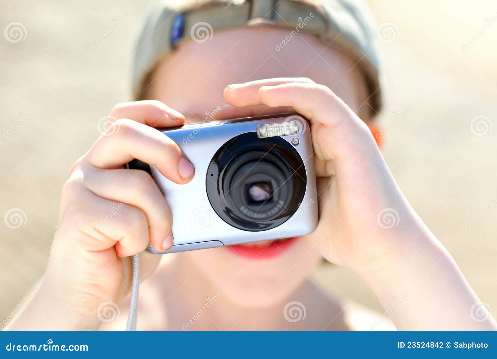 Boy with camera stock photo. Image of child, male, casual - 23524842