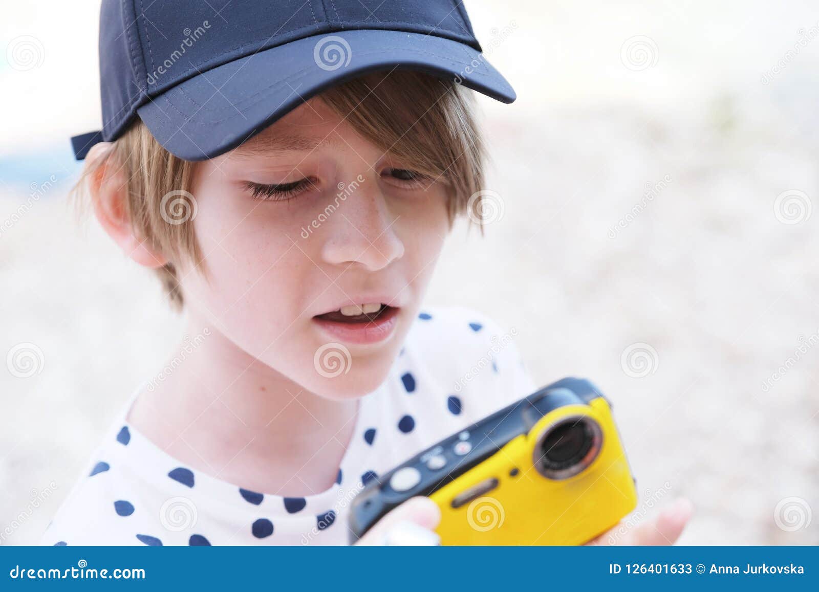 Boy with a Camera in His Hands Stock Image - Image of child, schoolboy ...