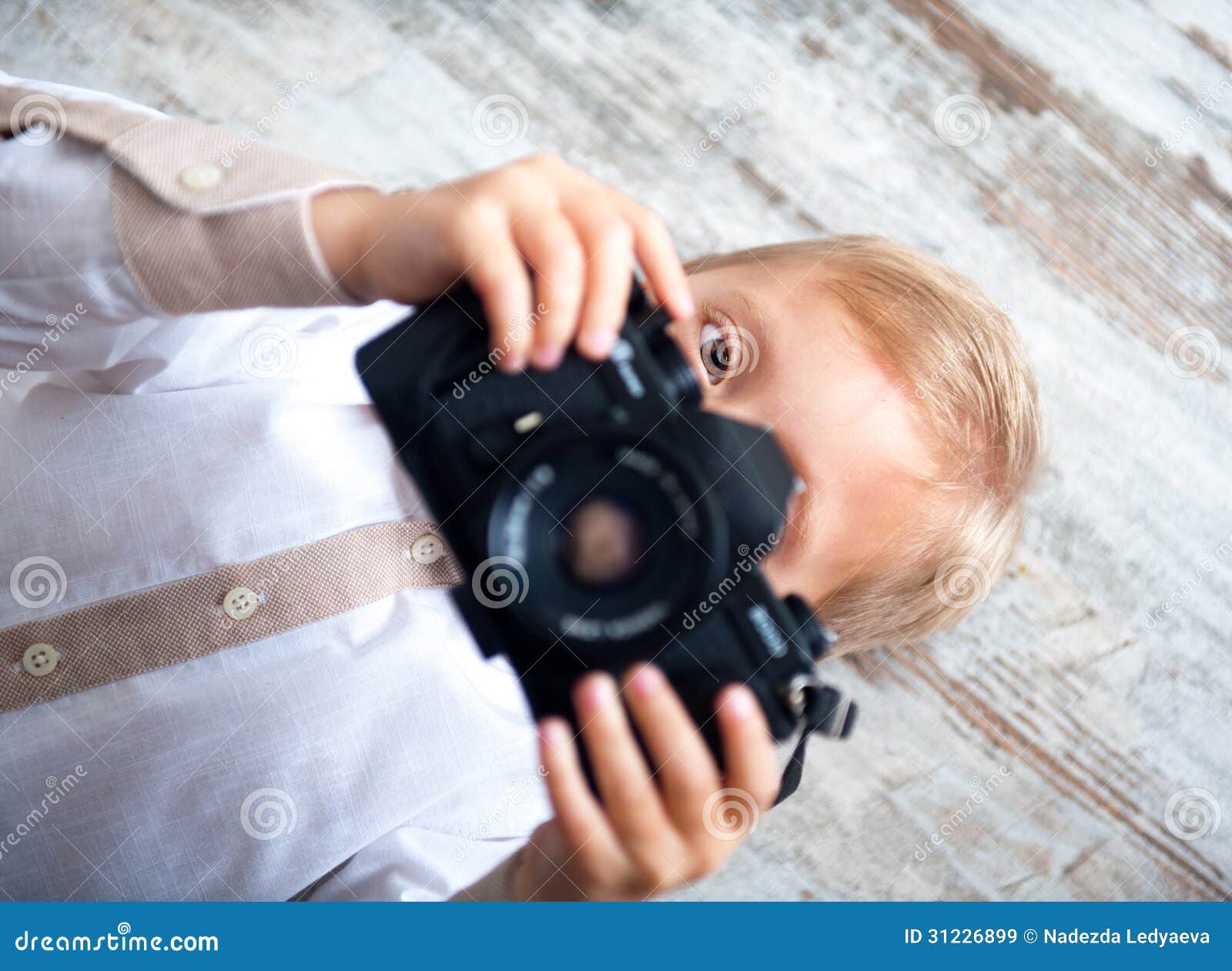 Boy with a camera stock image. Image of young, lens, caucasian - 31226899