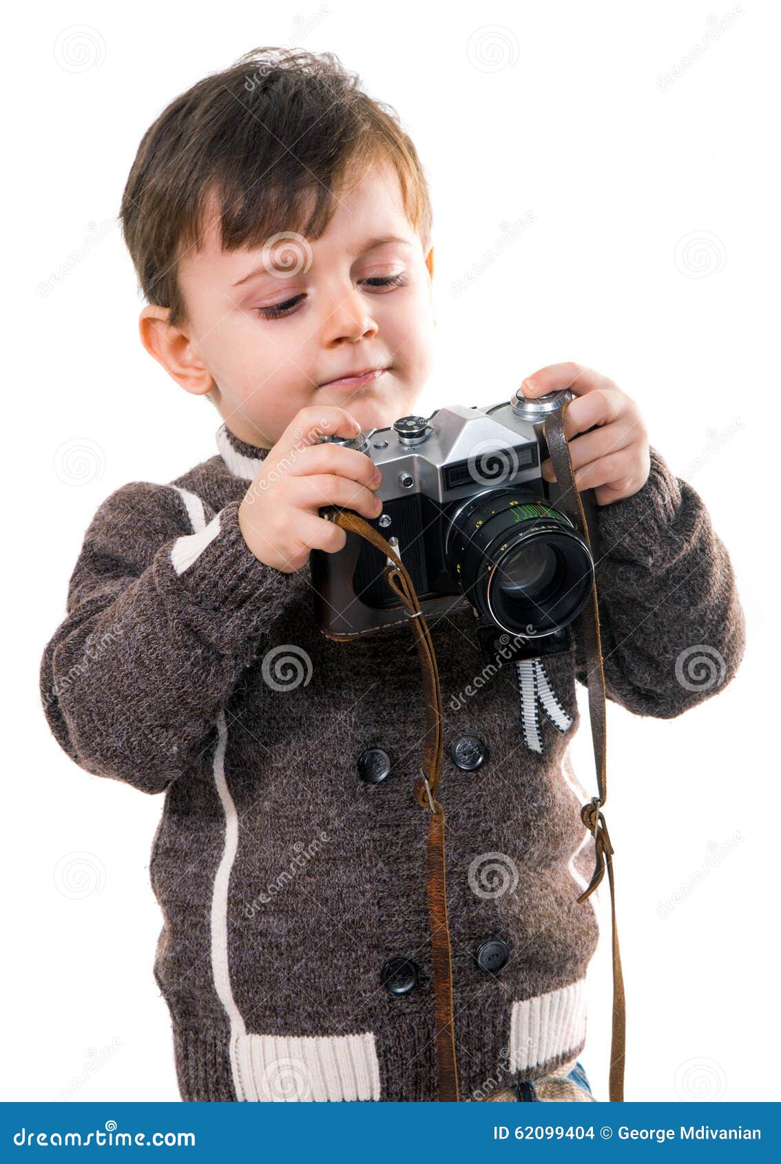 Boy with camera stock photo. Image of play, male, lens - 62099404