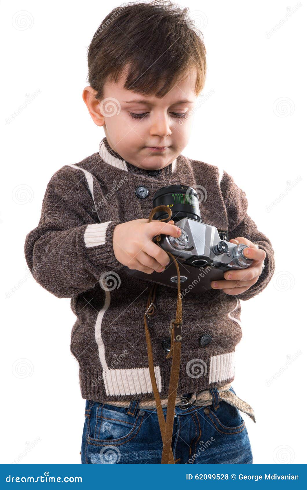 Boy with camera stock photo. Image of photograph, person - 62099528