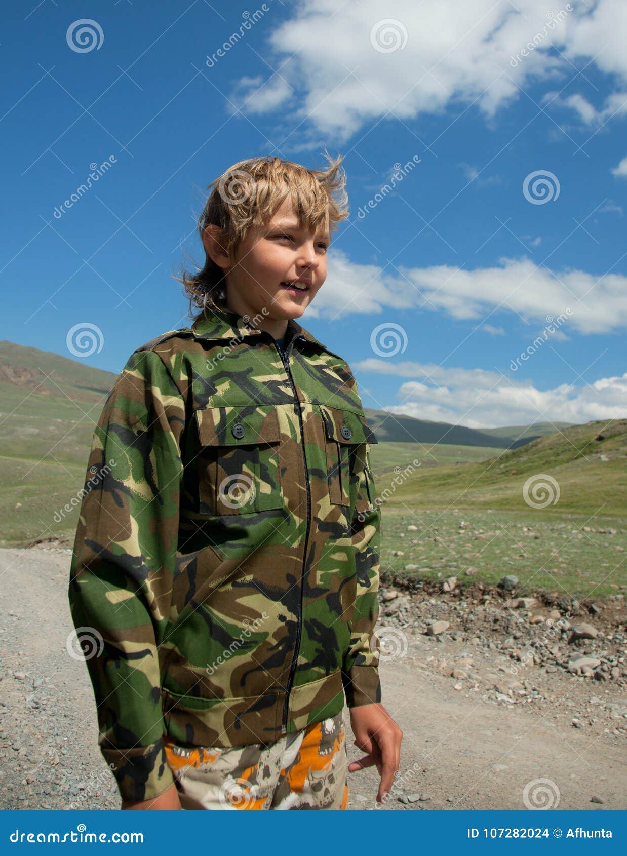 Boy camouflage stock photo. Image of nature, sign, caucasian - 107282024