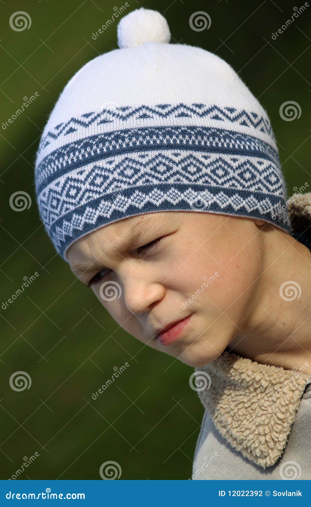 Boy in a cap stock photo. Image of person, white, face - 12022392