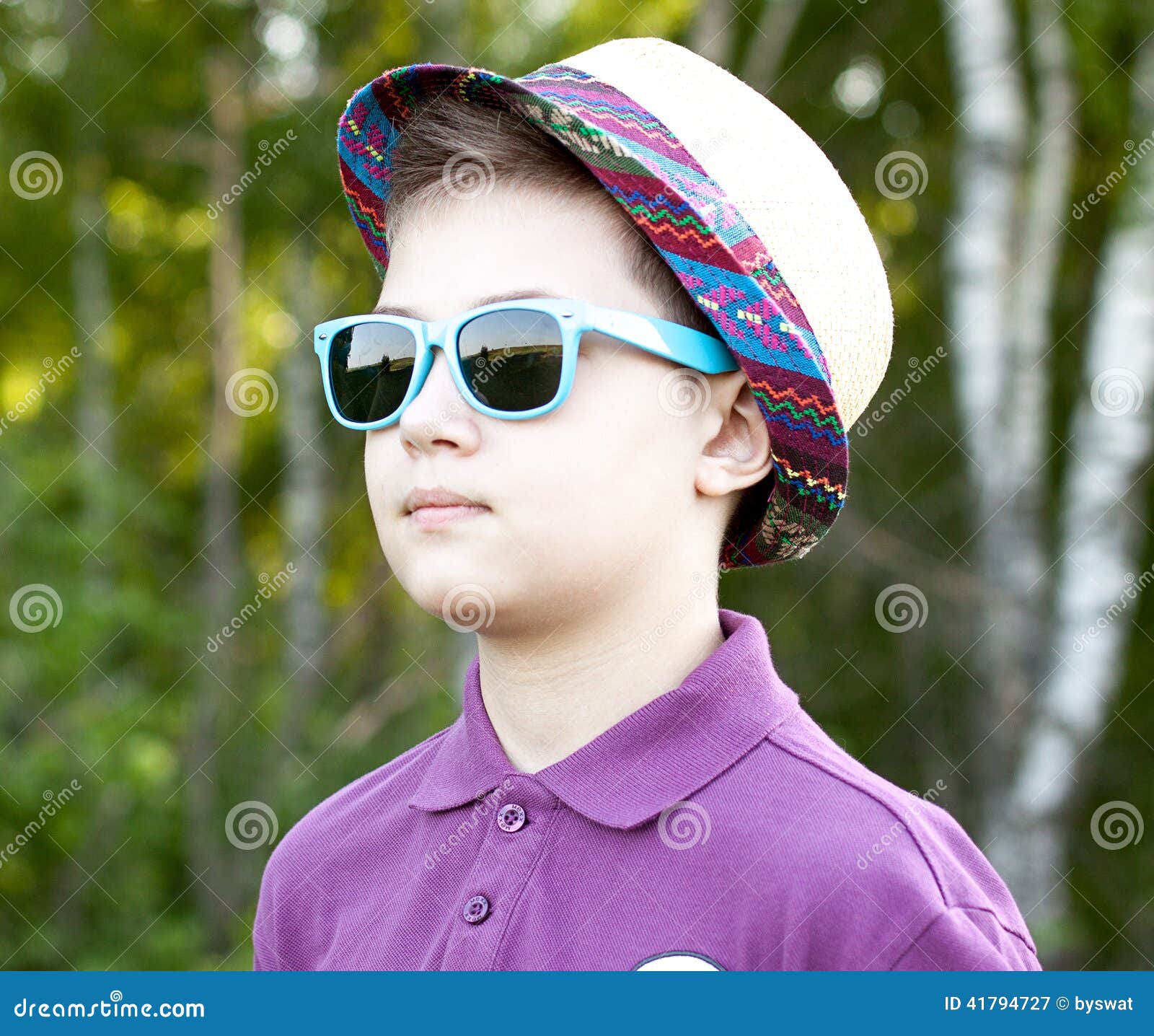 The Boy in a Cap and Glasses Stock Image - Image of little, child: 41794727