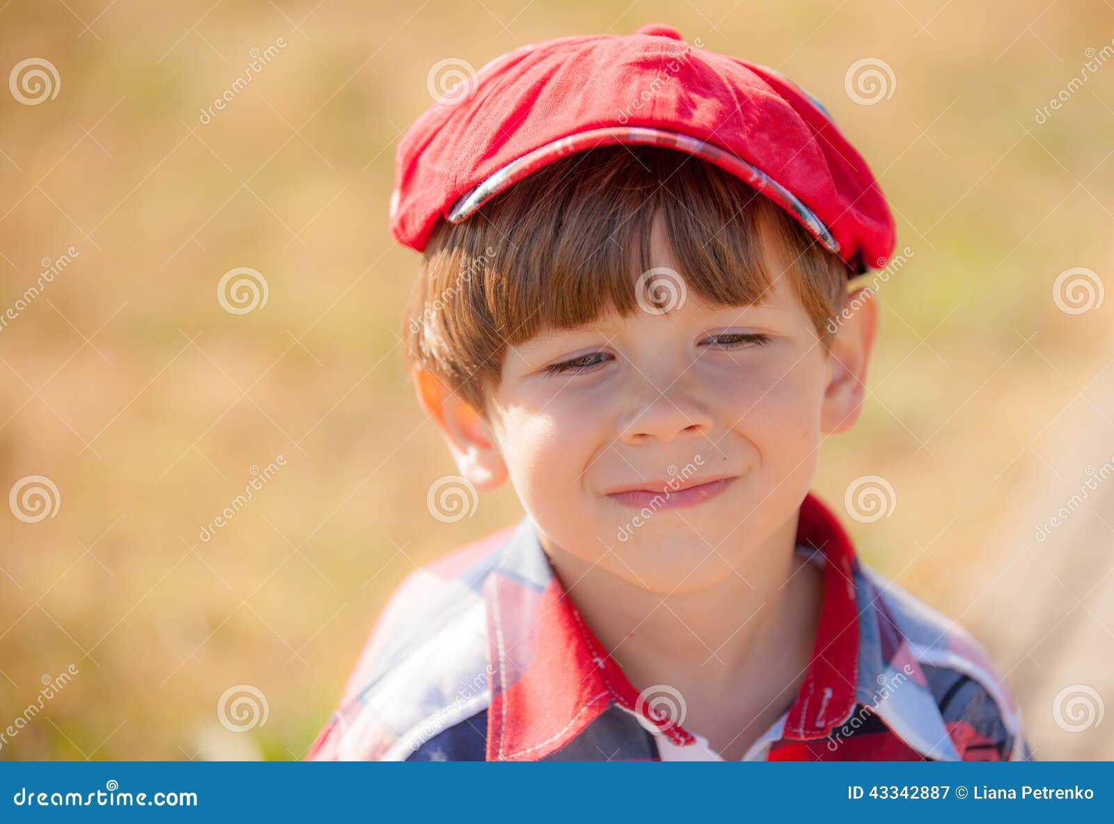 Boy in a cap stock image. Image of young, portrait, person - 43342887
