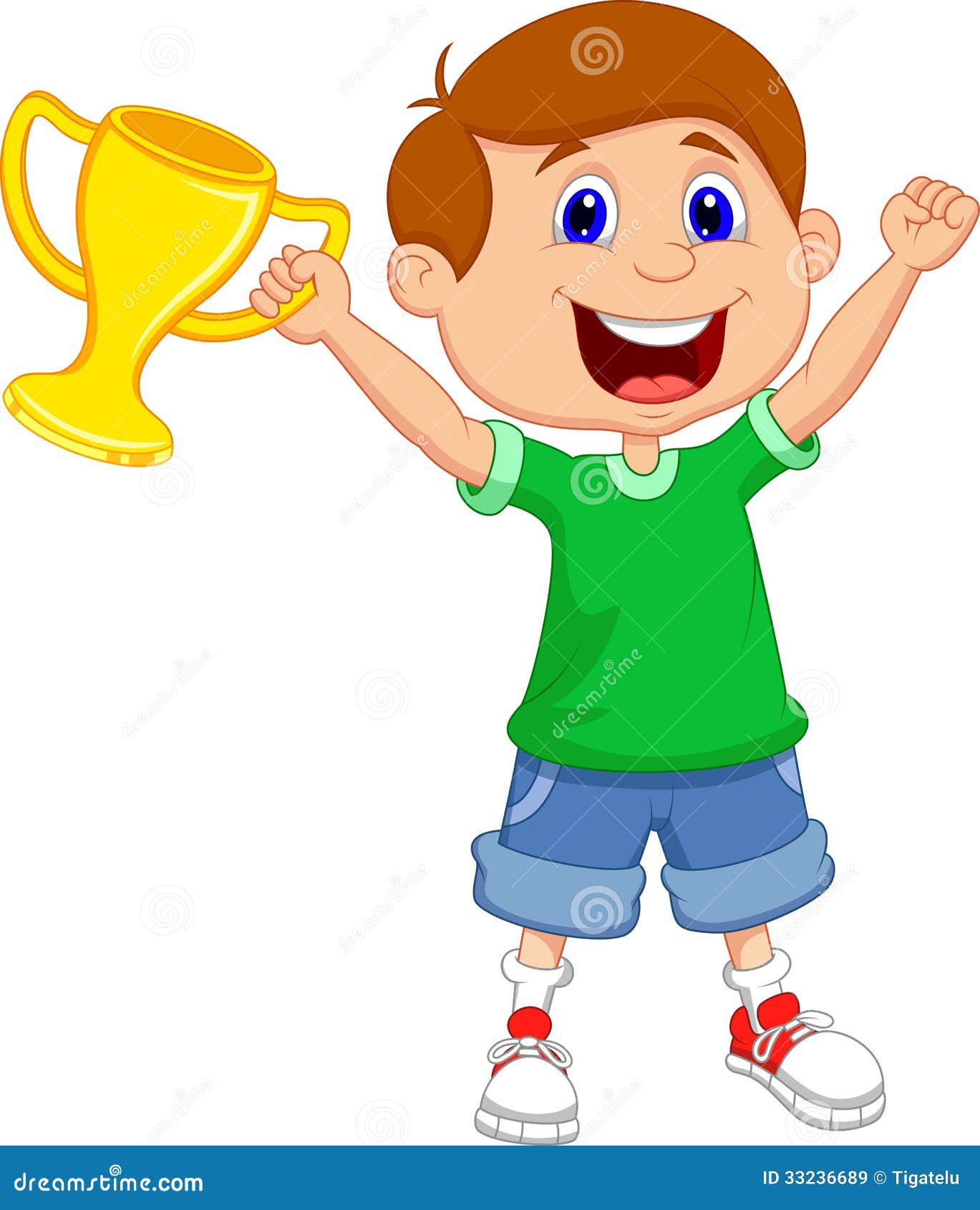 Holding Trophy Cartoon