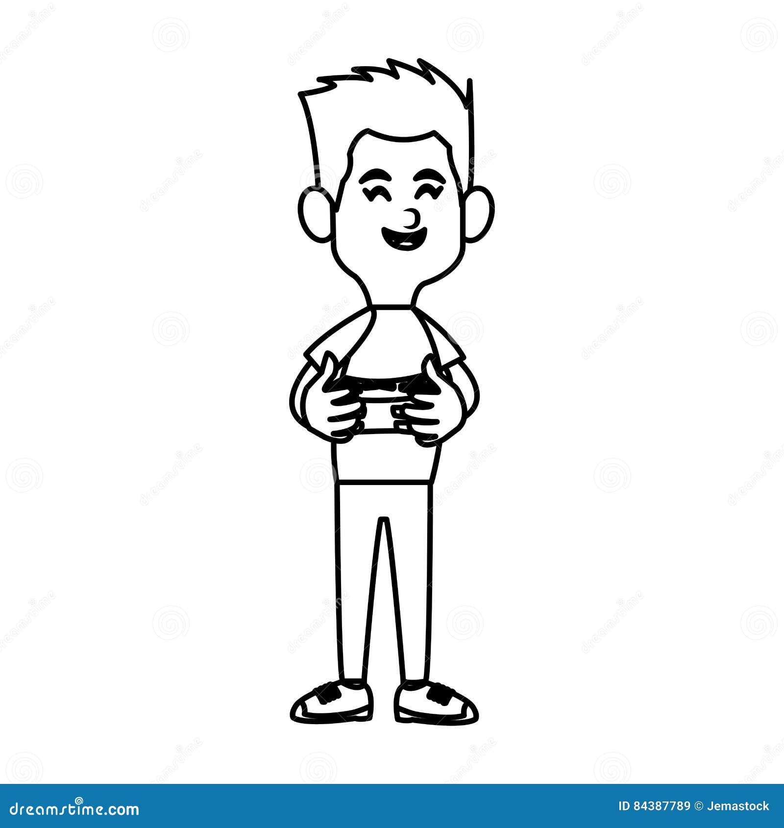 Boy cartoon icon stock vector. Illustration of person - 84387789