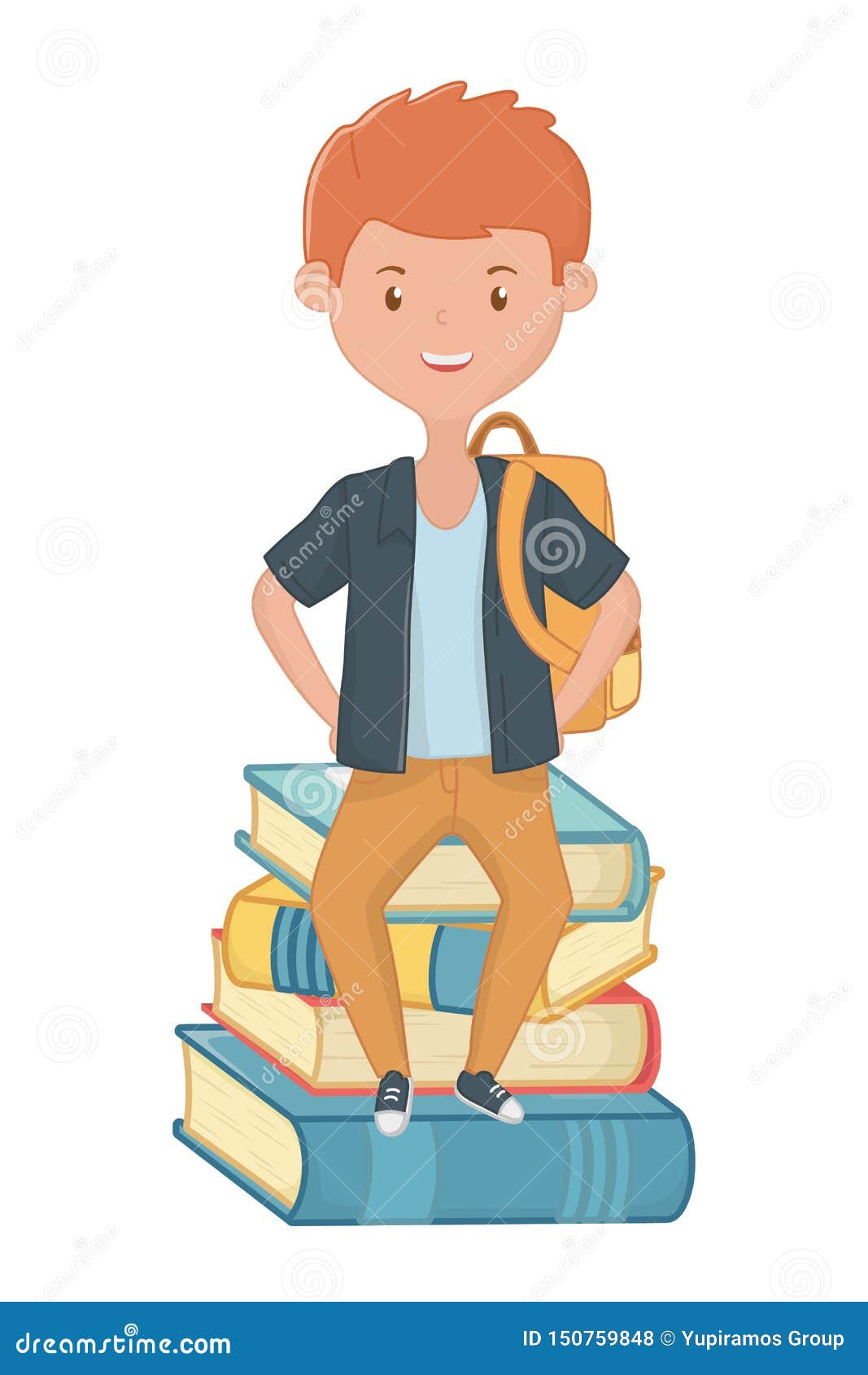 Boy Cartoon of School Design Stock Vector - Illustration of ...