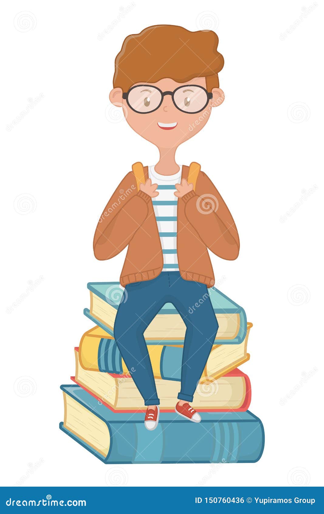 Boy Cartoon of School Design Stock Vector - Illustration of study ...