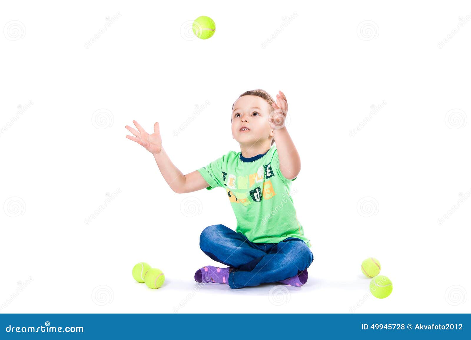 Child Catching A Ball