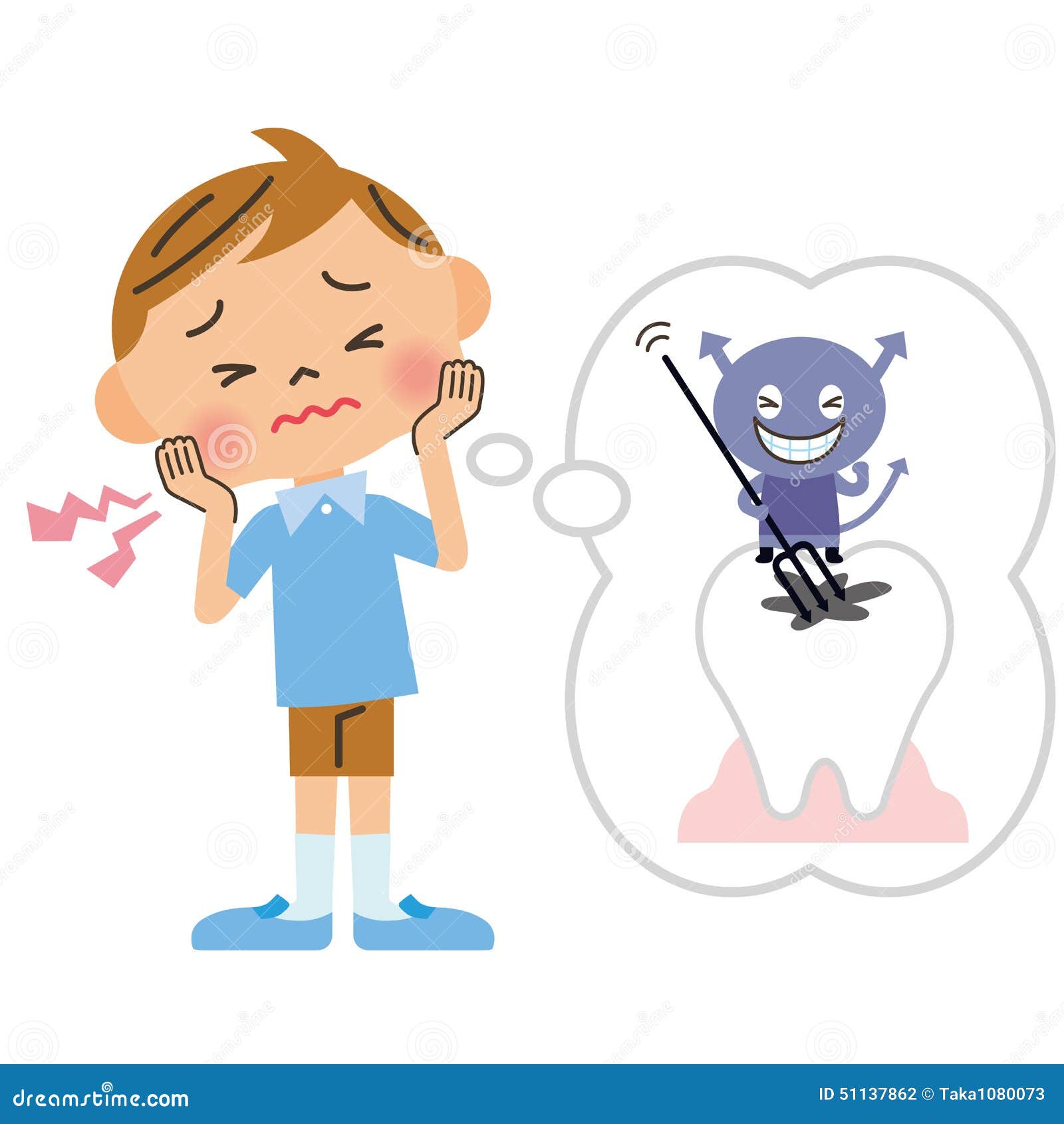Boy of the cavity stock vector. Illustration of glass - 51137862