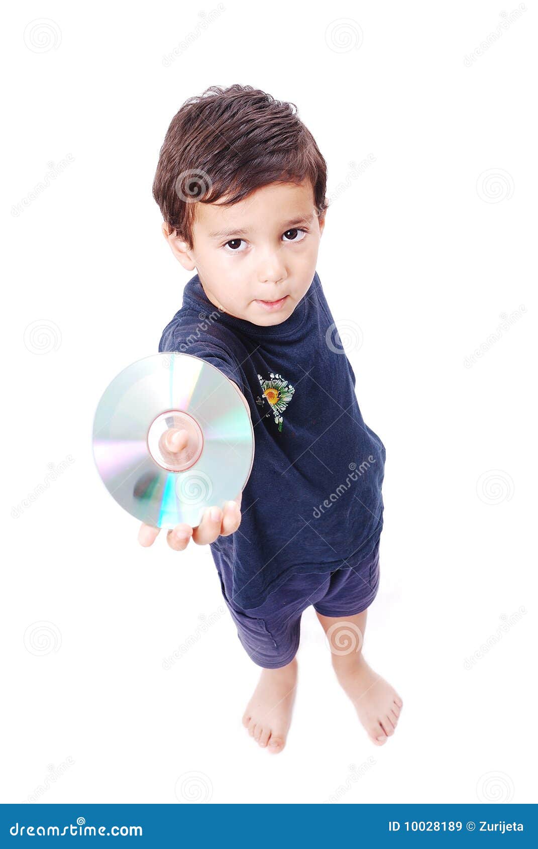 Boy with cd stock image. Image of computer, give, hold - 10028189