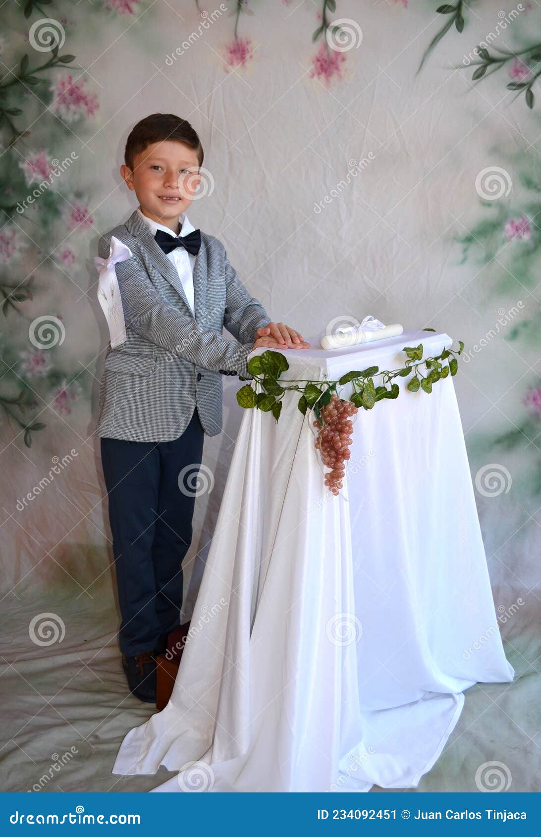 Boy Celebrating His First Holy Communion Stock Image - Image of ...