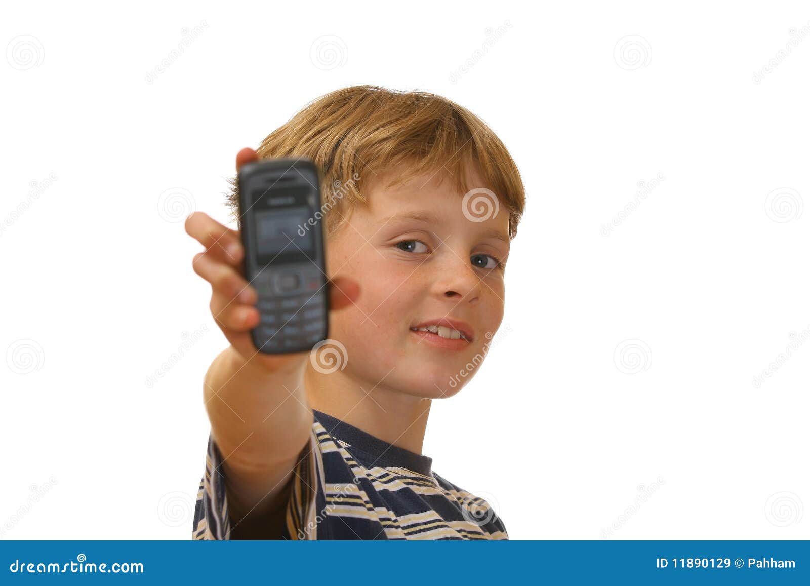 Boy with cell phone stock image. Image of communicate - 11890129