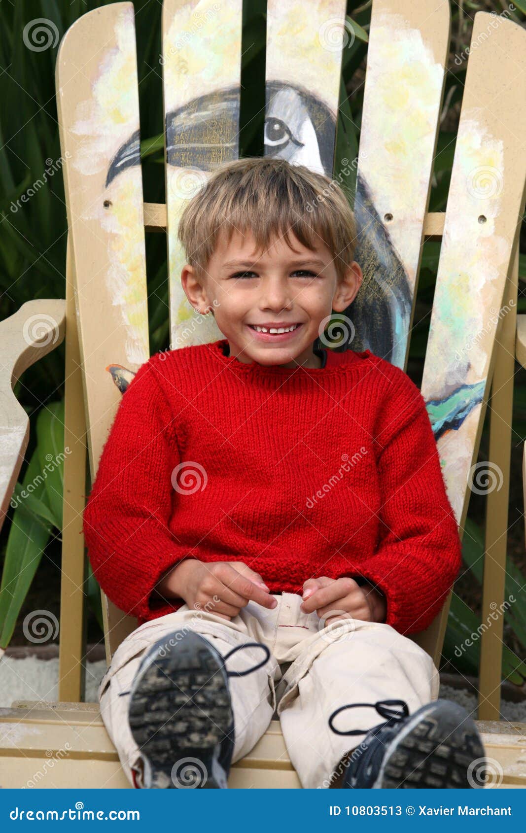 Boy on chair stock image. Image of young, blink, youth - 10803513