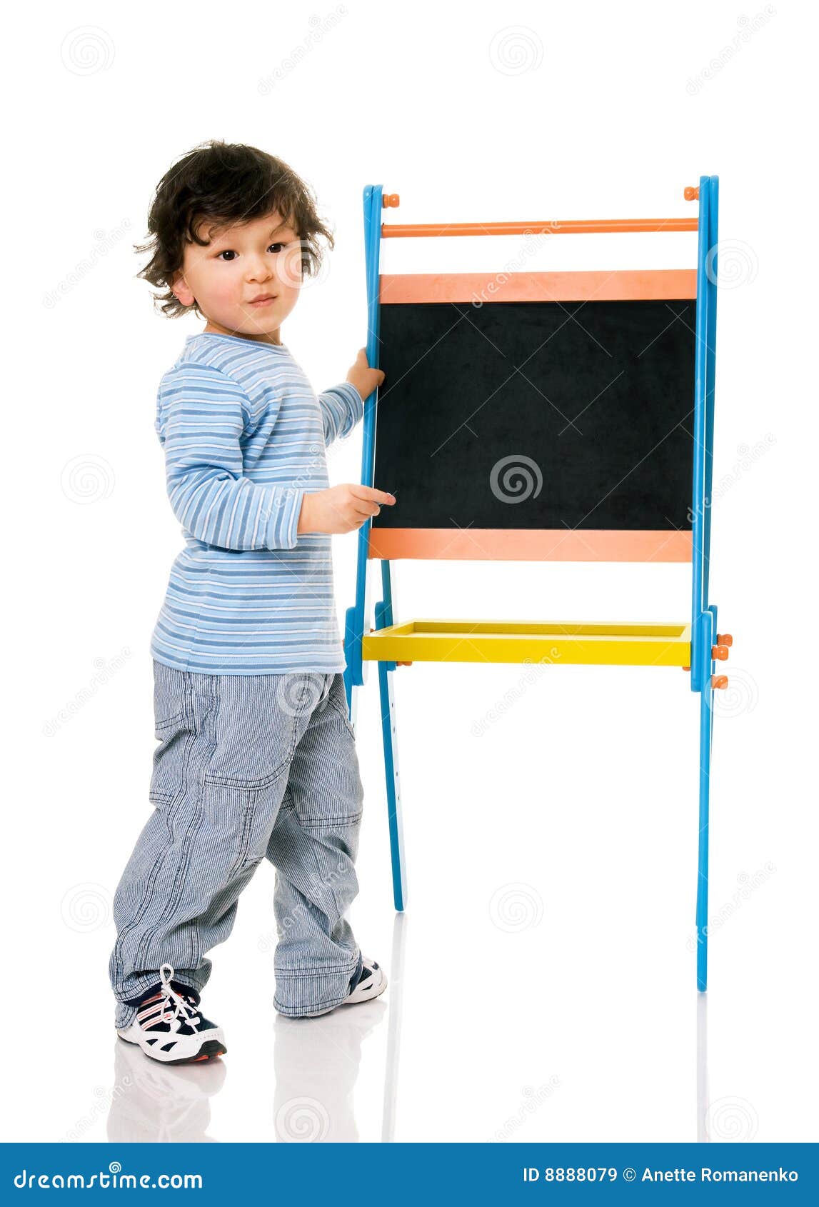 Boy with chalkboard. stock image. Image of black, elementary - 8888079