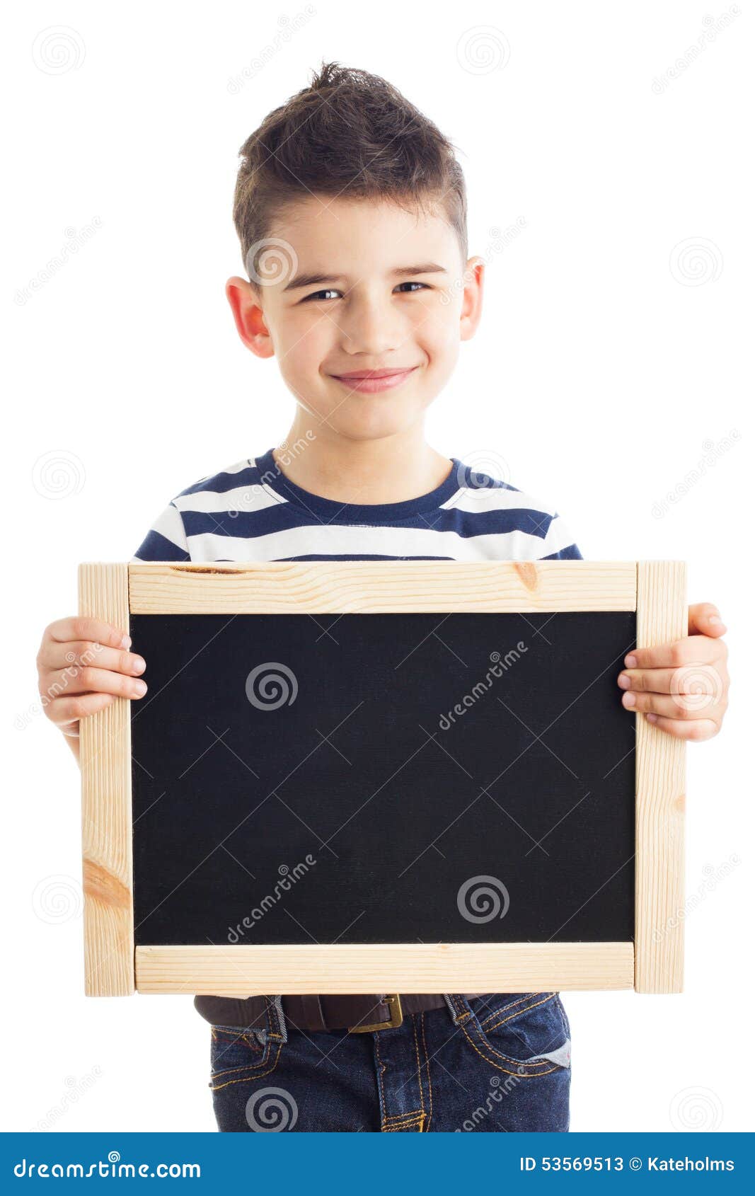 Boy with chalkboard stock image. Image of blank, background - 53569513