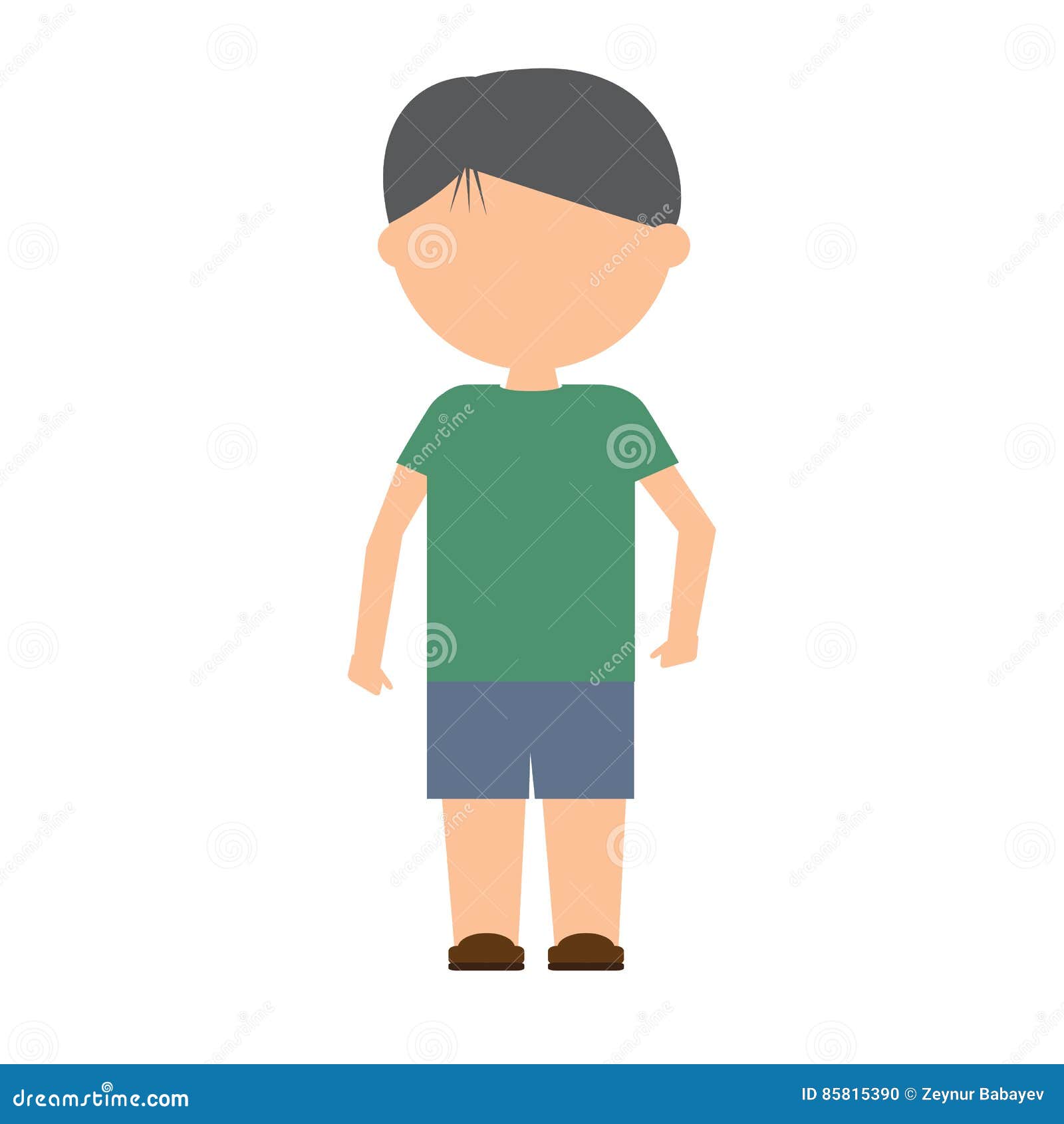 Boy Character. Child Standing. Vector Flat Design Stock Vector ...