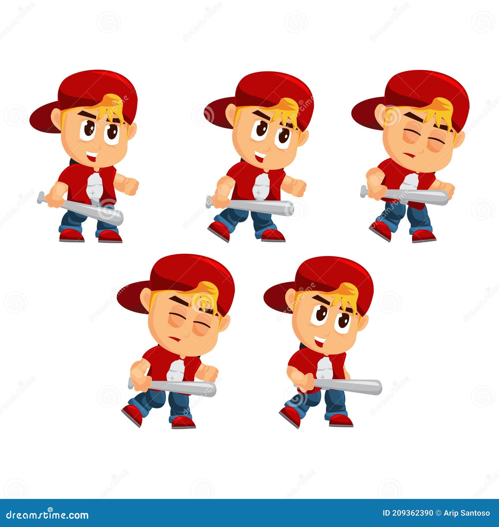 Boy Character with Hat Attack Game Kits Adventure Design Sprite Stock ...