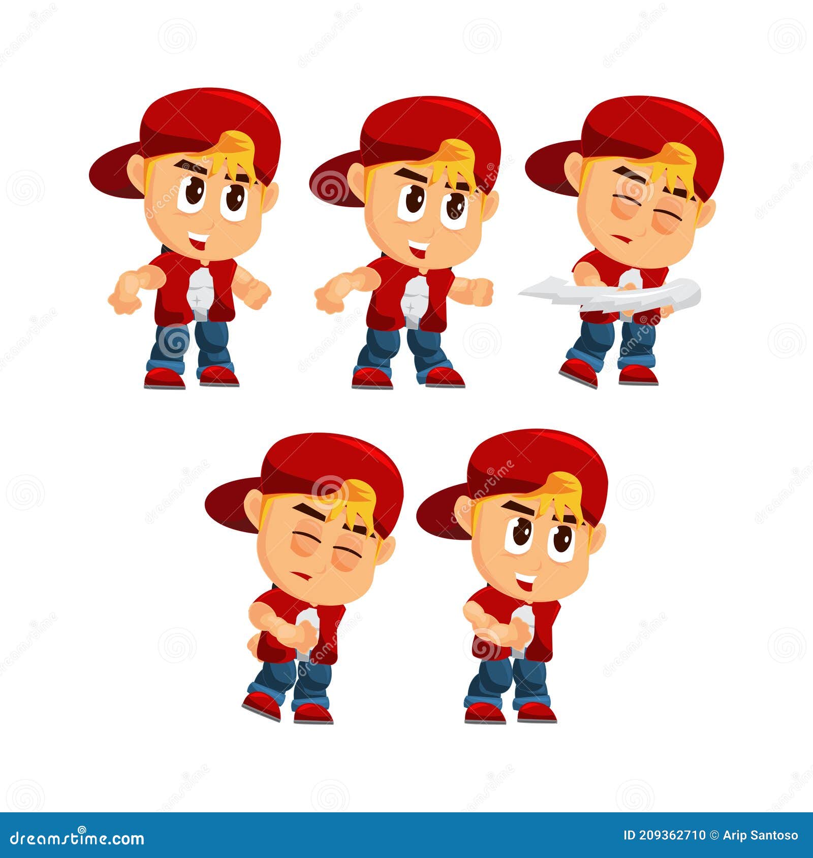 Boy Character with Hat Throw Game Kits Adventure Design Sprite Stock ...