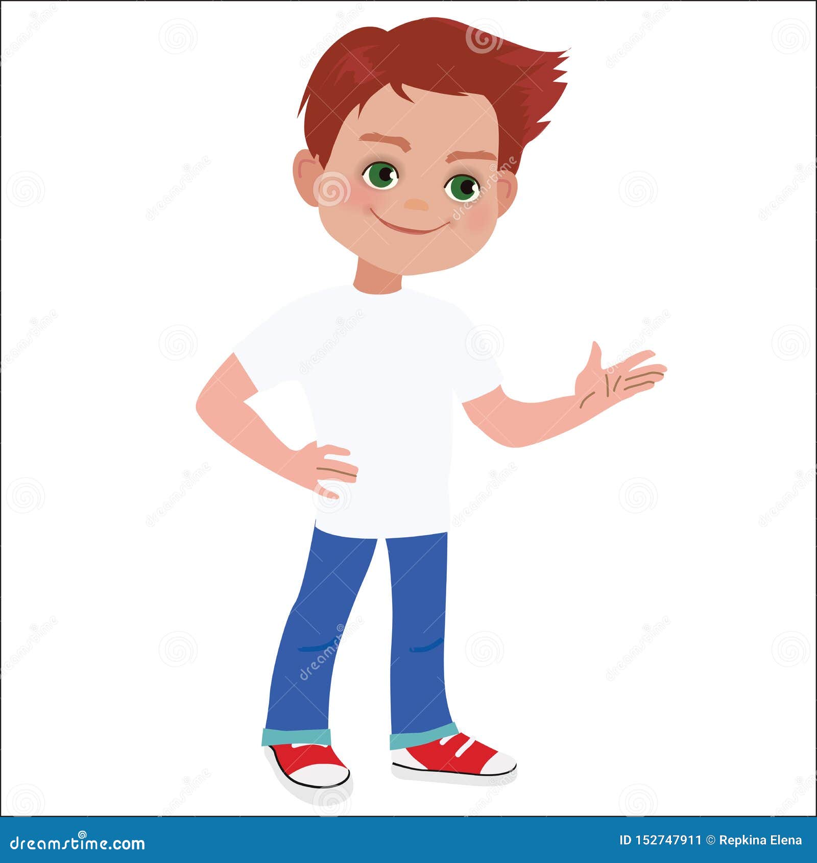 Boy character illustration stock vector. Illustration of human - 152747911