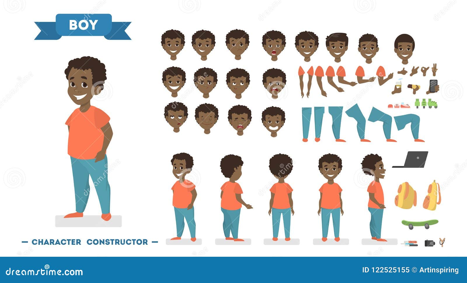 Boy Character Set for Animation Stock Vector - Illustration of action ... Boy Character Set for Animation Stock Vector - Illustration of action ...