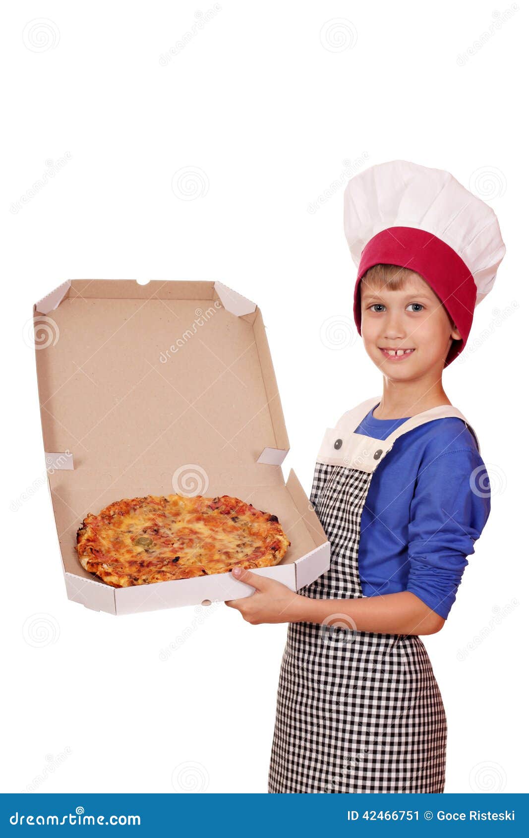 Boy Chef Holding a Pizza Box Stock Image - Image of cook, chef: 42466751