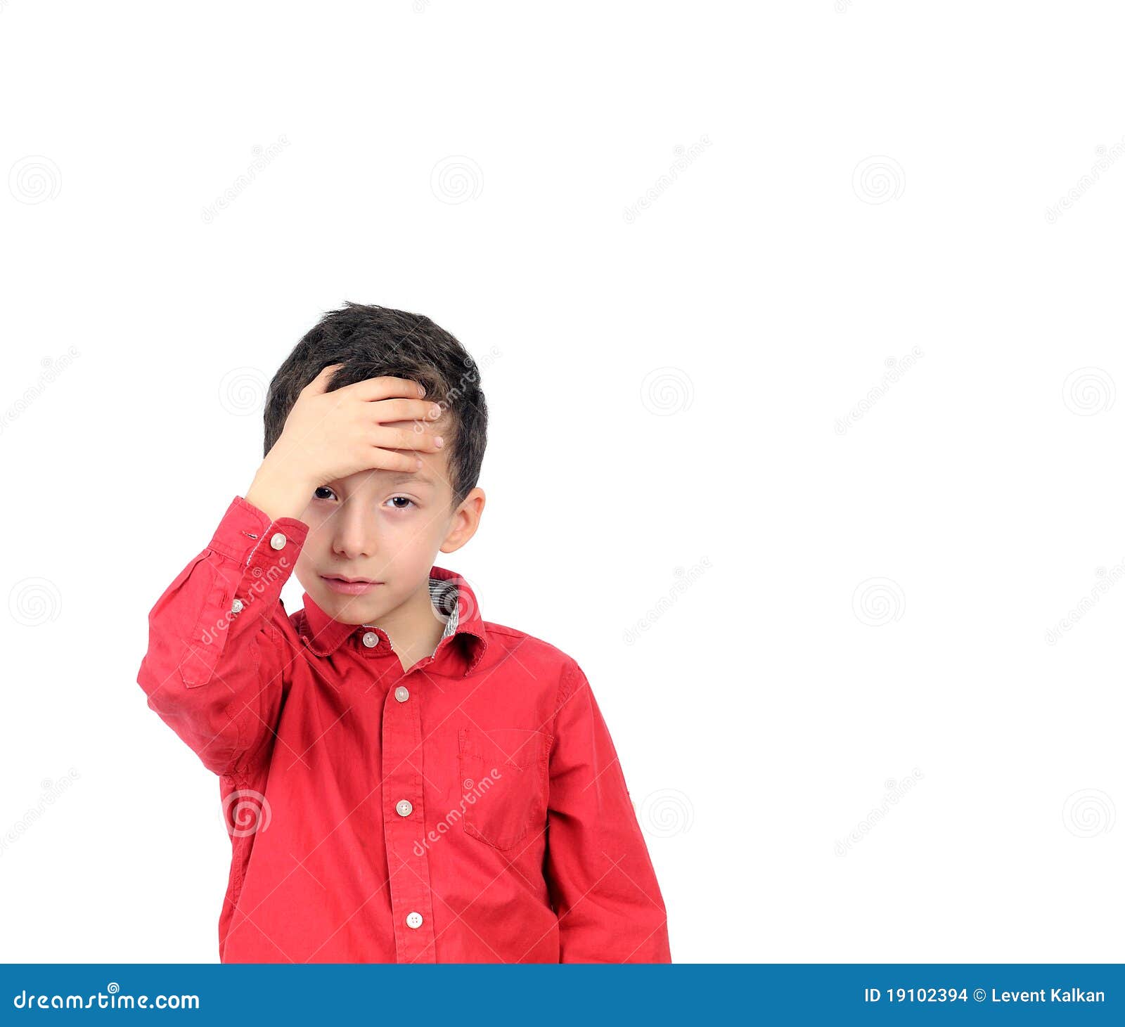 Boy, Child, Headache, Tired, Weary Stock Photo - Image of cute, hand ...
