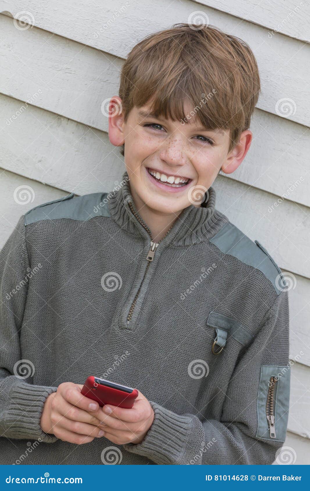 Boy Child Using Mobile Cell Phone Stock Photo - Image of phone, mobile ...