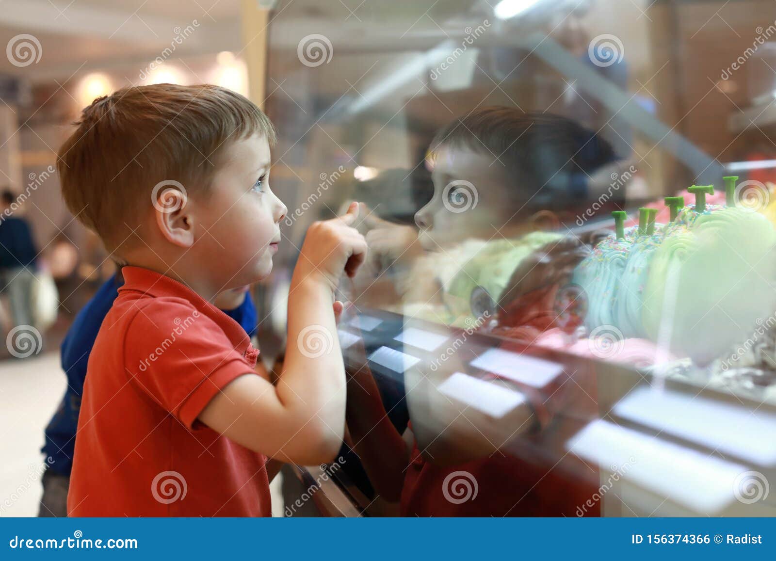 Boy Choosing Ice Cream in Cafe Stock Photo - Image of indoors, cold ...