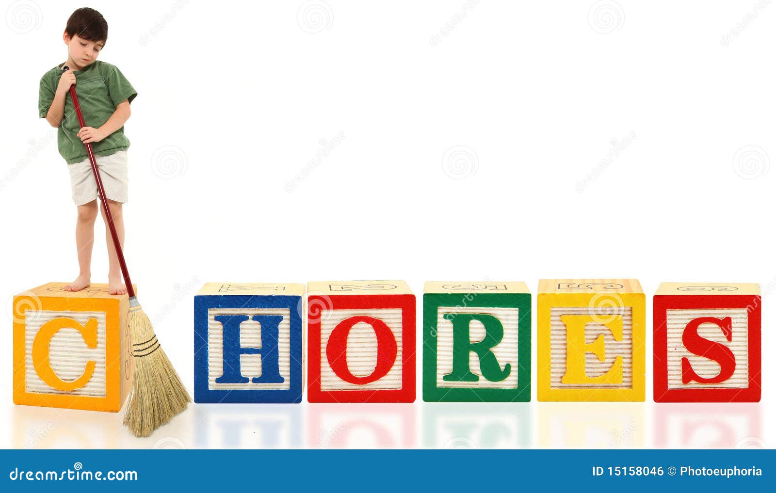 Boy with Chores stock photo. Image of sweep, task, child - 15158046