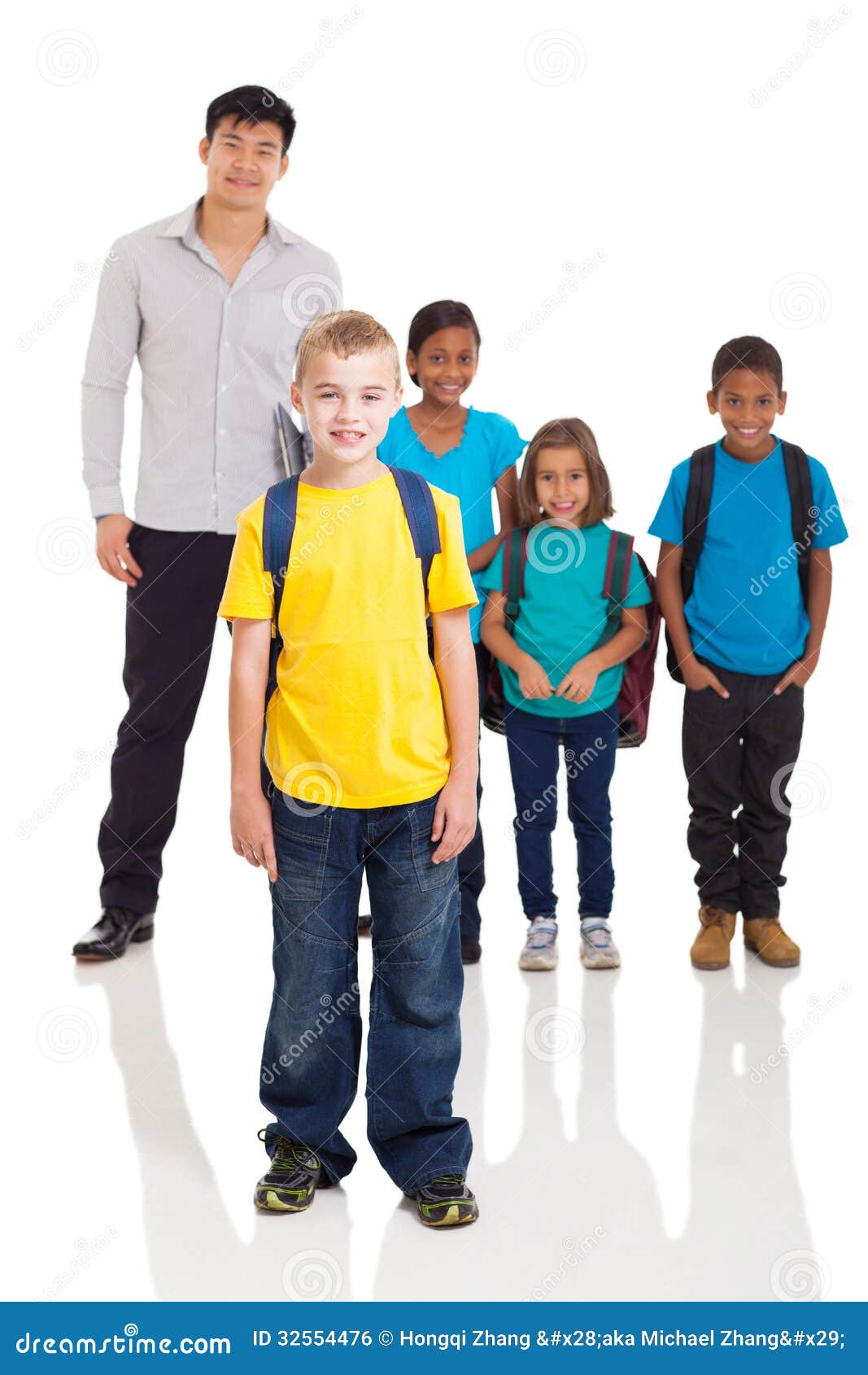 Boy classmates teacher stock photo. Image of female, children - 32554476