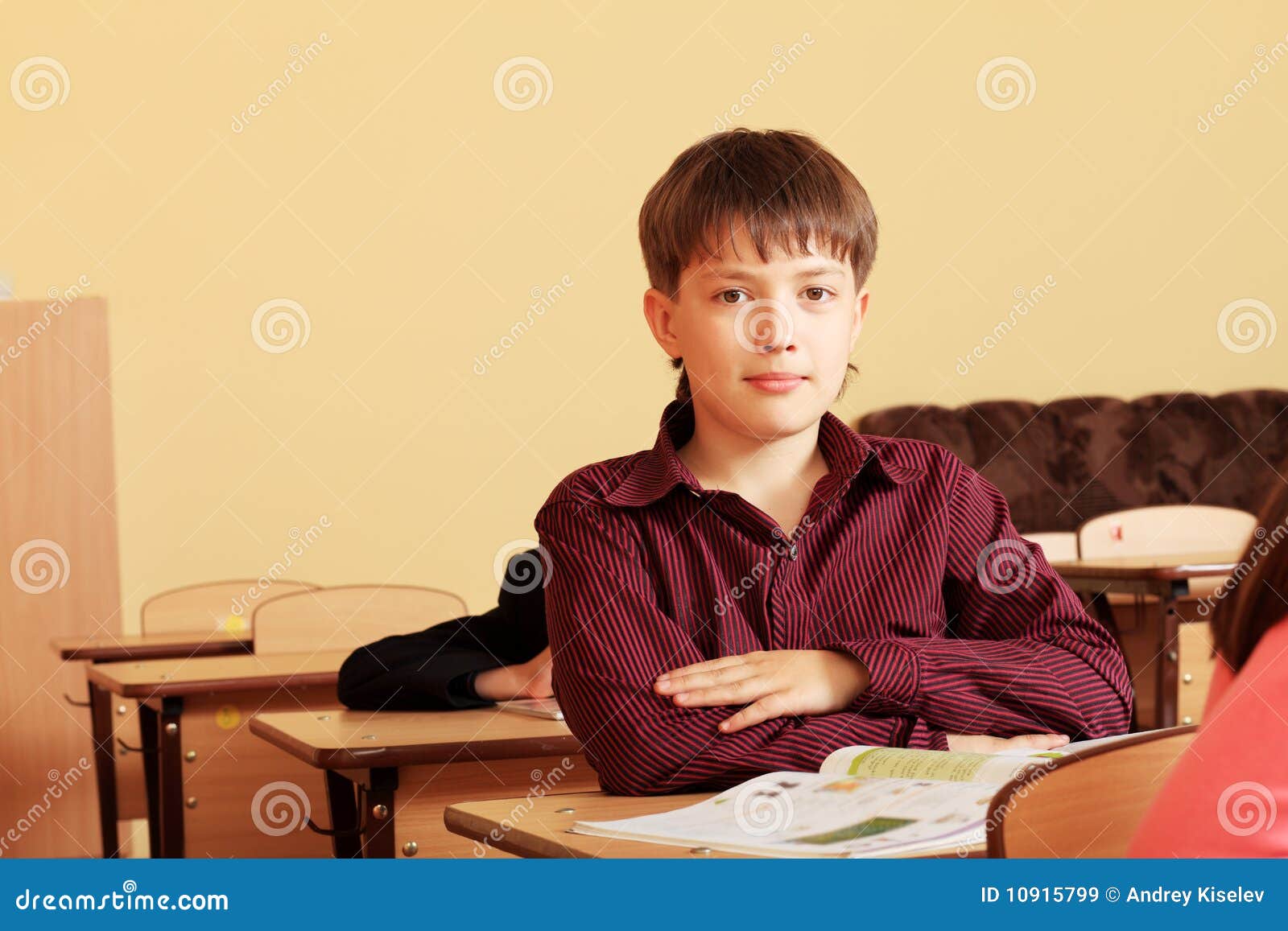 Boy in a classroom stock image. Image of scholar, lesson - 10915799