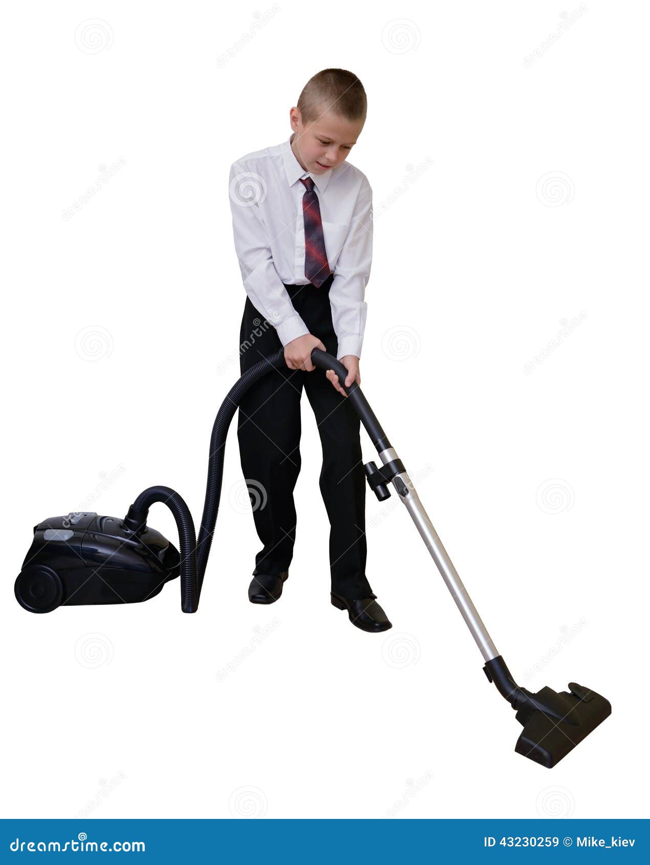 Boy Cleans the Floor Vacuuming Stock Image - Image of hoover, housework ...