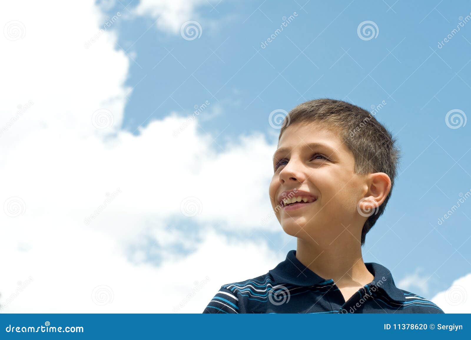 Boy at the clouds stock photo. Image of confident, humans - 11378620